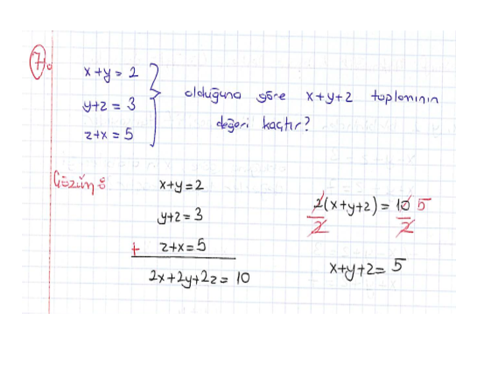 9 Sınıf Matematik Denklem Çözme Çözümlü Sorular 9 →